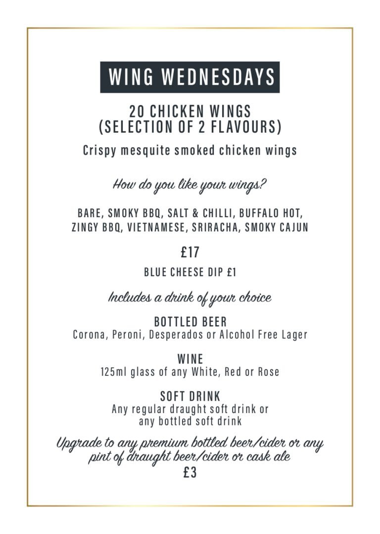 The Raven Pub Menu - Delicious Food & Drinks in Farndon